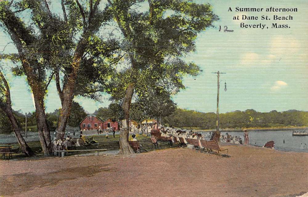 Beverly Massachusetts Dane Street Beach Summer Scene Antique Postcard ...