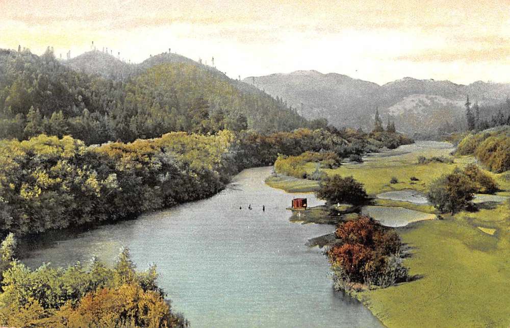 Santa Rosa California scenic view Russian River area antique pc Z42871 ...