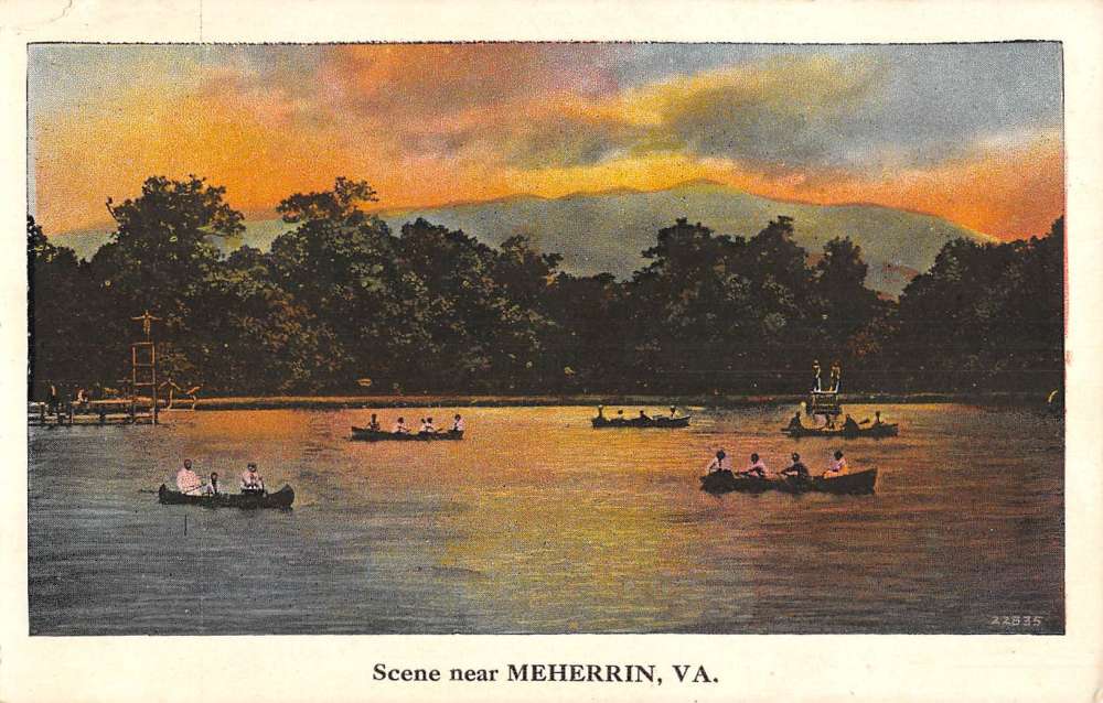 Meherrin Virginia Sunset Waterfront Scene Antique Postcard K92842 ...