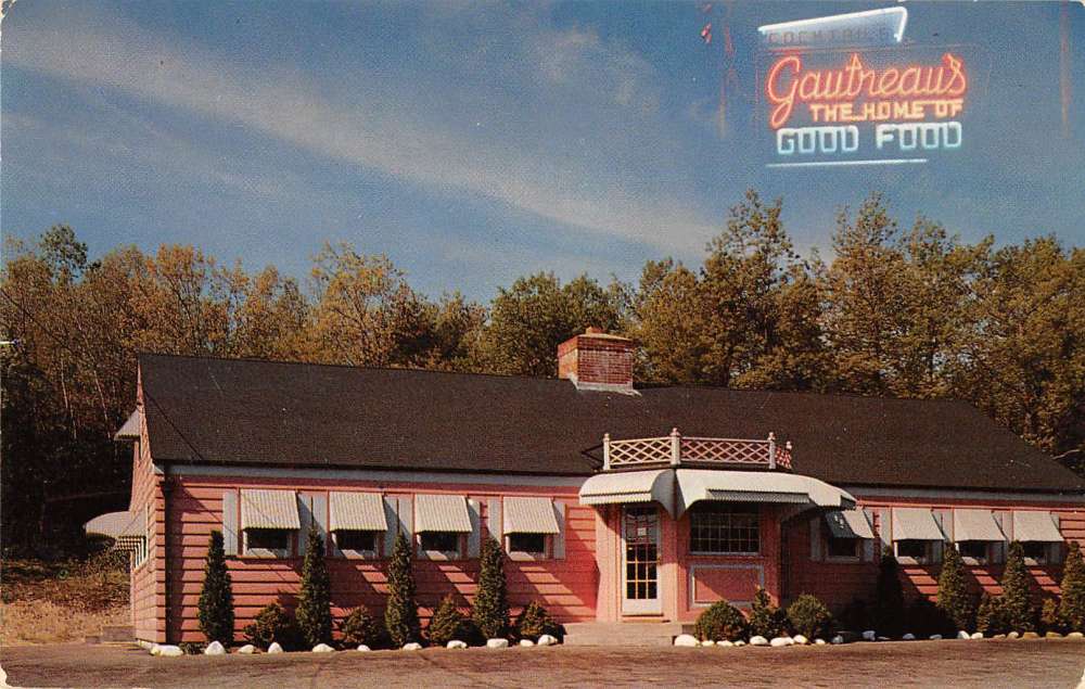 Chepachet Rhode Island view of Gautreaus restaurant vintage pc ZC548709 ...