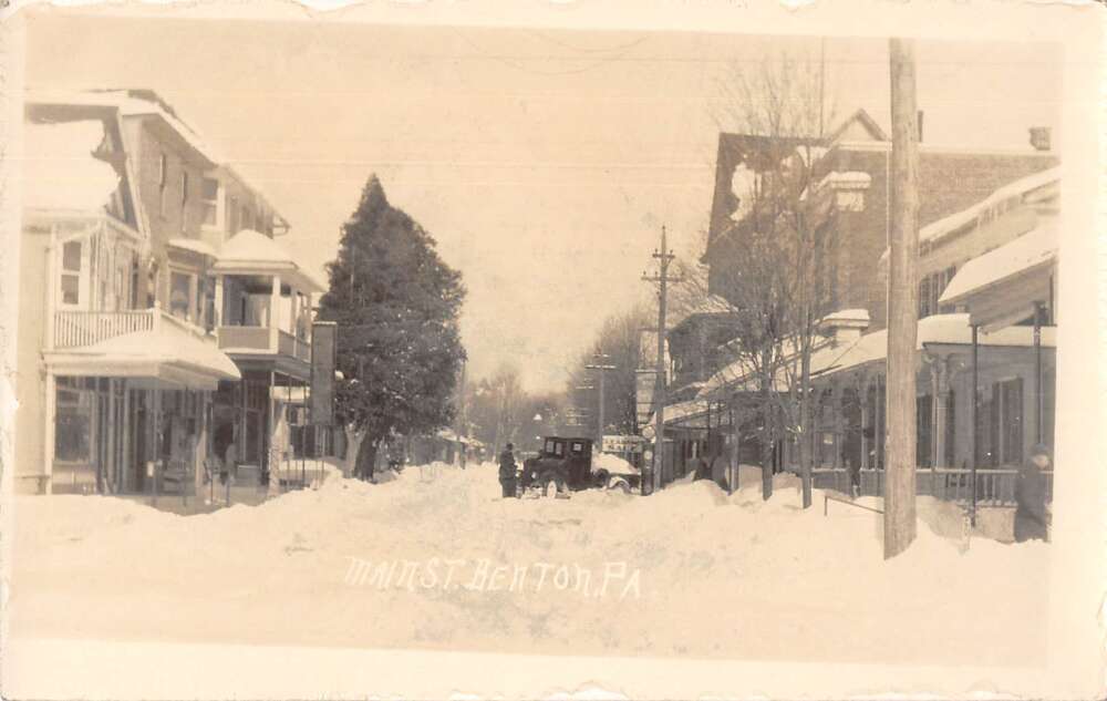 Benton Pennsylvania Main Street in Winter Real Photo Postcard AA17066 ...