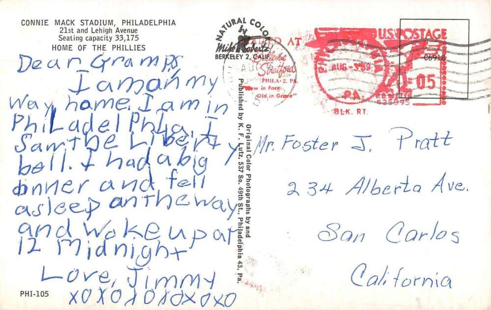 Philadelphia Pennsylvania Connie Mack Stadium Baseball Game Postcard ...