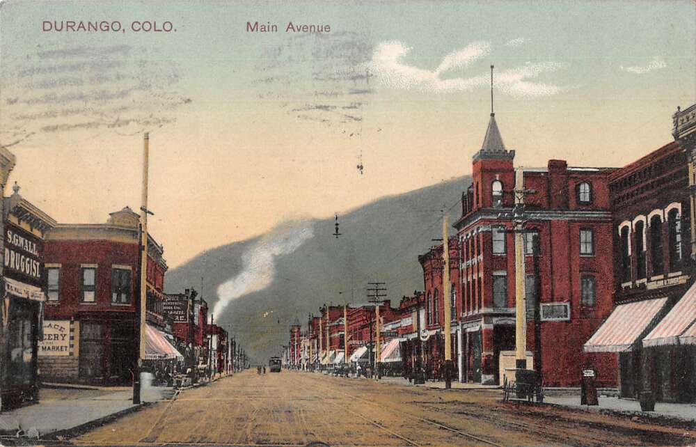 Durango Colorado Main Avenue Street View Vintage Postcard AA26537 ...