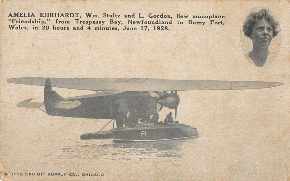 Amelia Ehrhardt with Stultz and Gordon on Monoplane Friendship PC ...