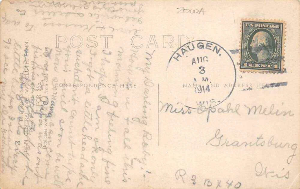 Haugen Wisconsin Caspers Island on Bear Lake Photo Postcard CC4285 ...