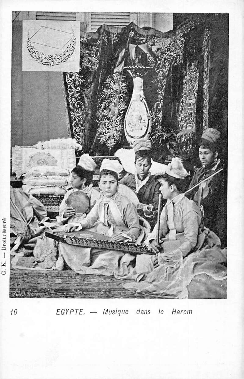 Egypt Africa Harem Women Musicians Vintage Postcard Aa46955 Mary L Martin Ltd Postcards