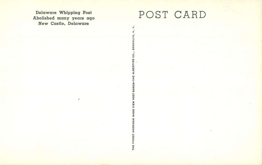 New Castle Delaware Whipping Post Vintage Postcard AA53659 - Mary L ...