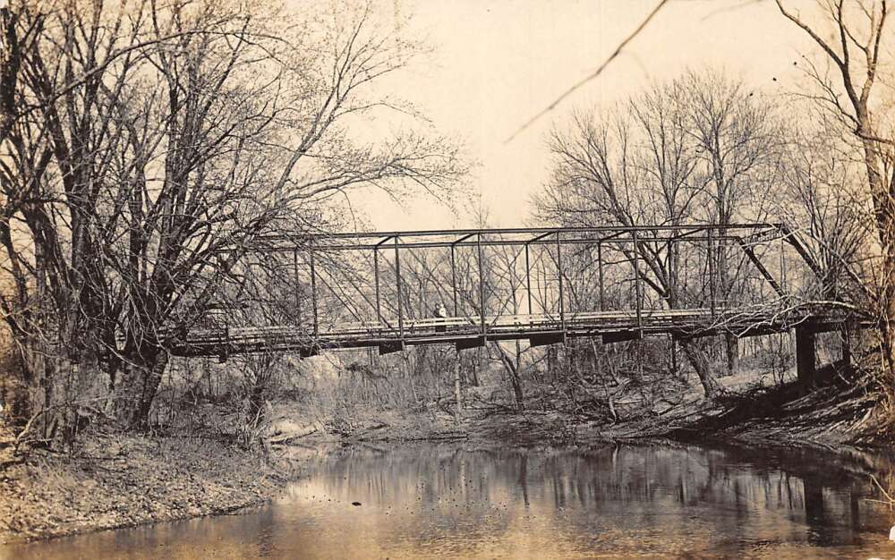Indiana Jackson Washington Co Bridge on Muscatatuck River Real Photo PC ...