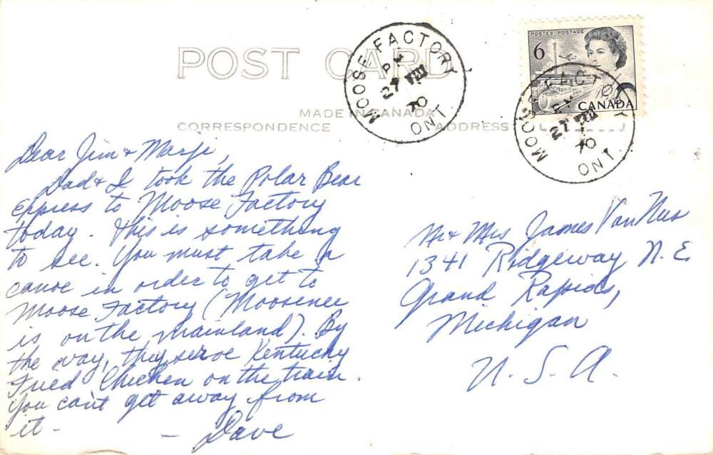 Moose Factory Ontario Canada Indian Guides in Canoes Real Photo PC ...