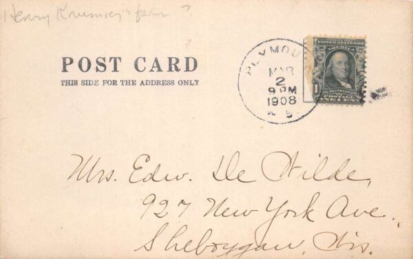 Plymouth Wisconsin Farmhouse Real Photo Vintage Postcard AA107511 ...