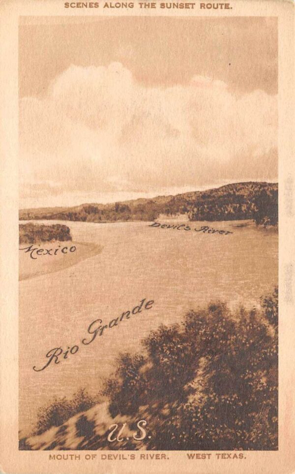 Del Rio Texas Mouth Of Devil's River, Scene Along The Sunset Route, PC ...