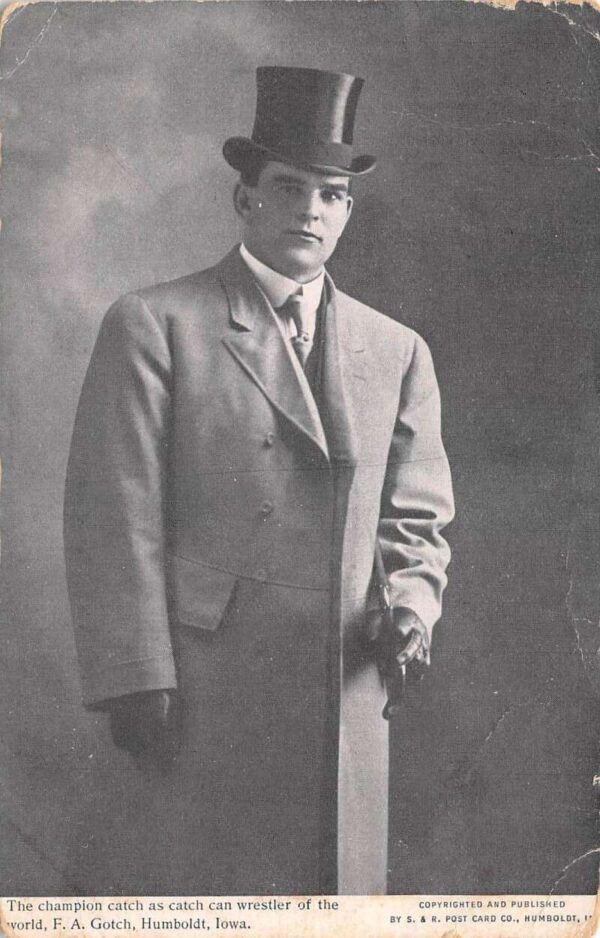 Frank A Gotch Champion Wrestler dressed in Suit Vintage Postcard ...